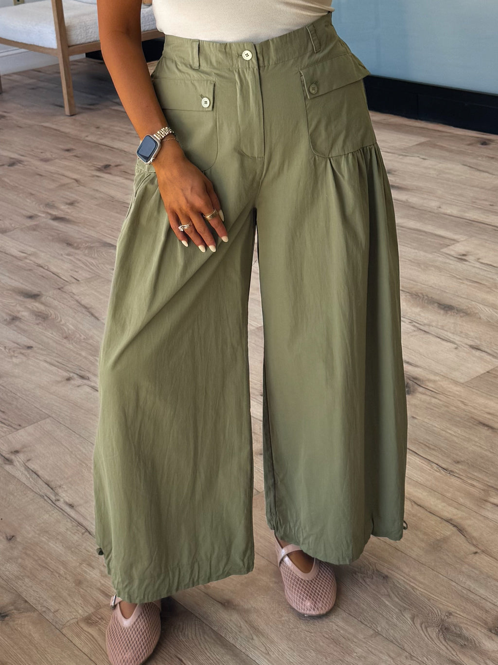 Karsyn Drawstring Hem Pants | Olive | FINAL SALE – Shop Talulah