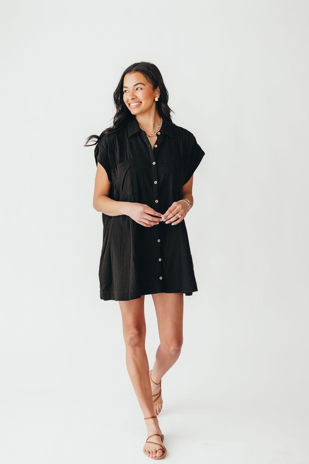 Coastal Core Cotton Dress | Black – Shop Talulah